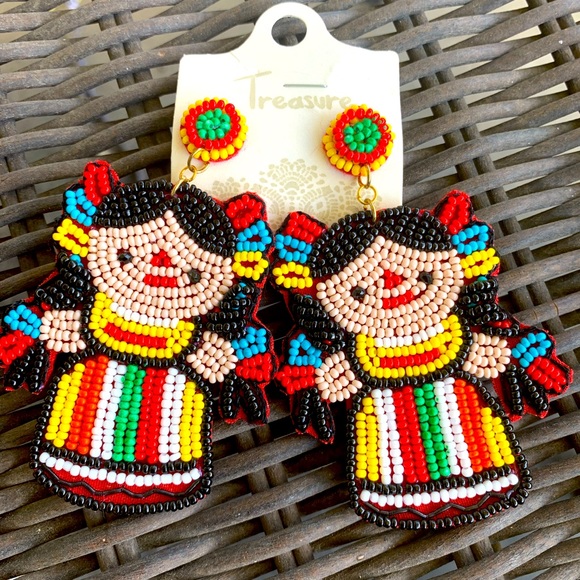 Jewelry | Beaded And Super Light Fiesta Lady Earrings | Poshmark